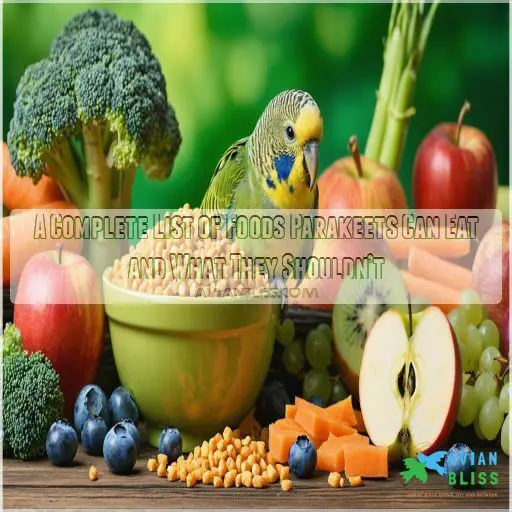 A Complete List of Foods Parakeets Can Eat and What They Shouldn’t