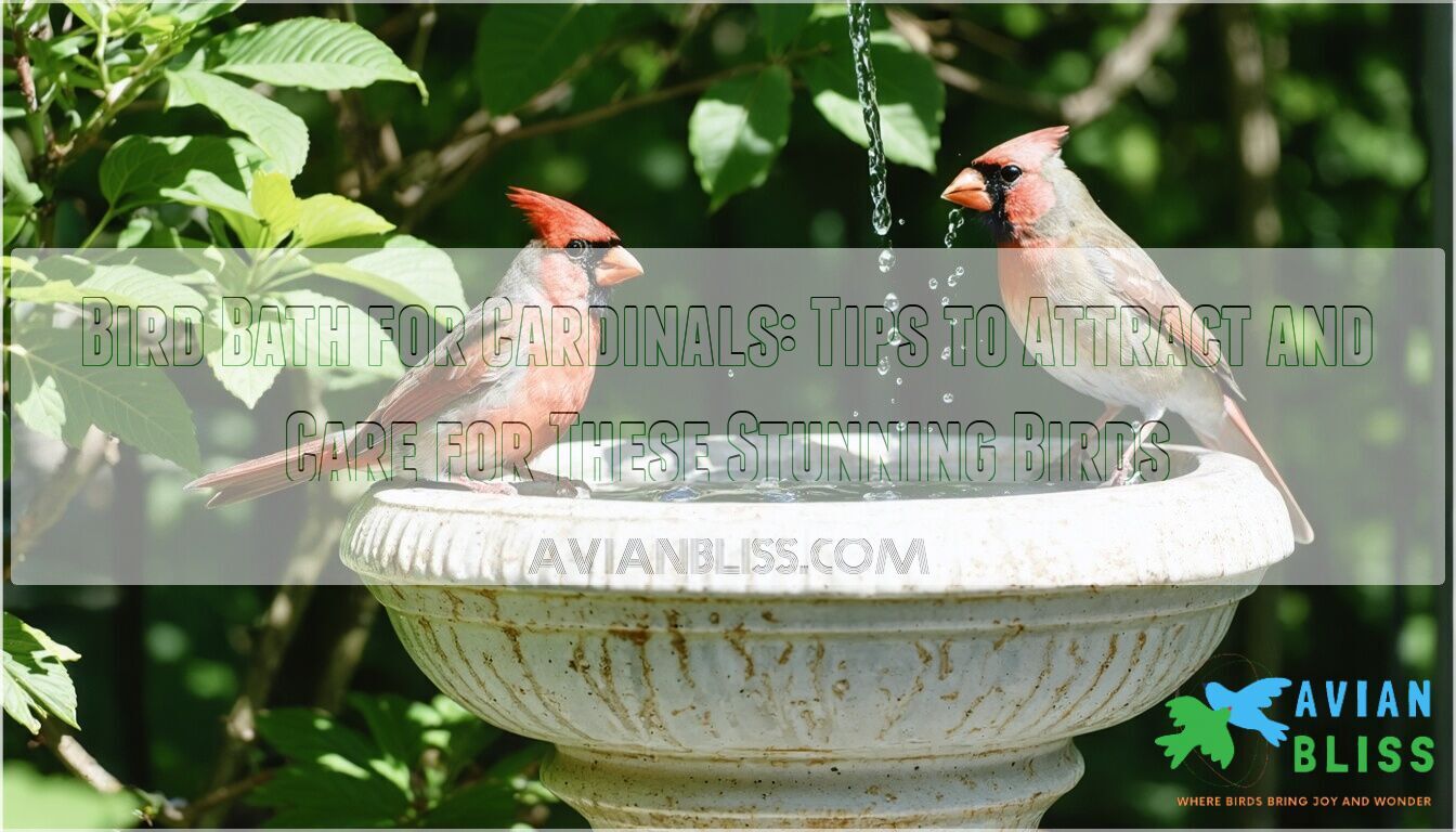 Bird Bath for Cardinals: Tips to Attract and Care for These Stunning Birds