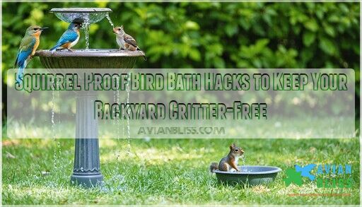 Squirrel Proof Bird Bath Hacks to Keep Your Backyard Critter-Free