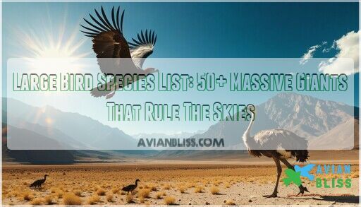 Large Bird Species List: 50+ Massive Giants That Rule The Skies