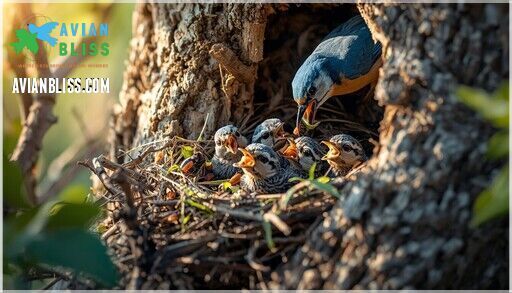 Bluebird Parental Care: Hatchlings, Nestlings & Fledglings