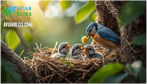 Bluebird Parental Care: Hatchlings, Nestlings & Fledglings