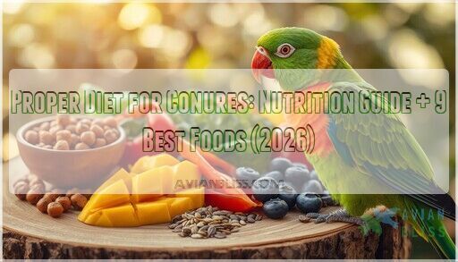 Proper Diet for Conures: Nutrition Guide + 9 Best Foods (2026)