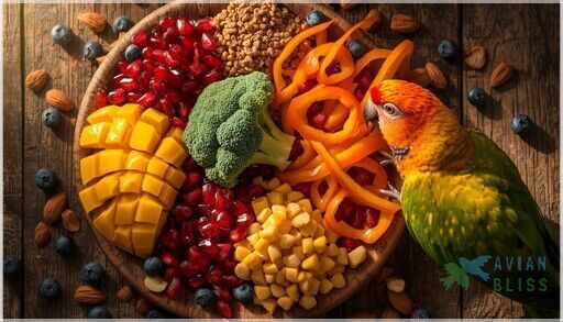 Proper Diet for Conures: Nutrition Guide + 9 Best Foods (2026)