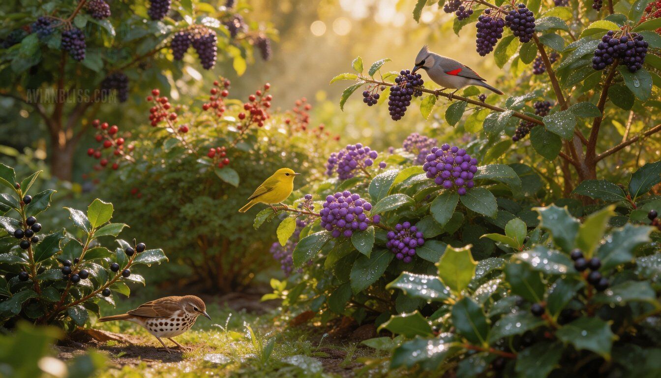 Best Native Berry Bushes for Birds: Year-Round Habitat Guide