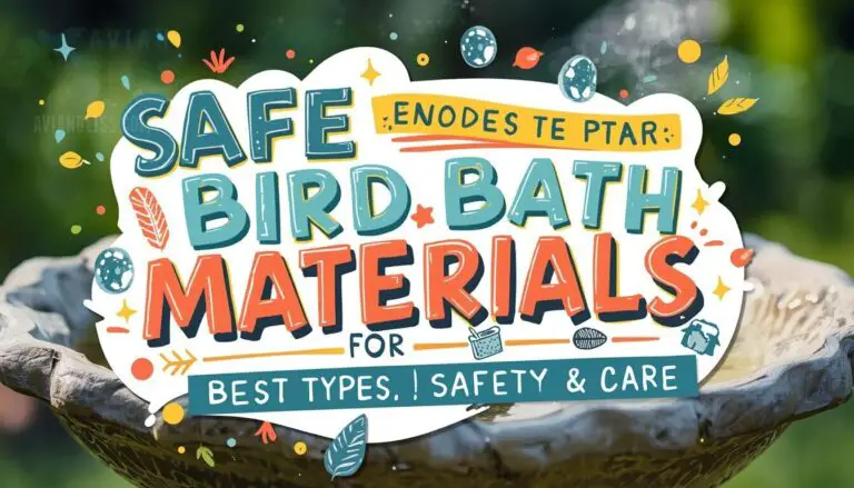 Safe Bird Bath Materials for Birds: Best Types, Safety & Care