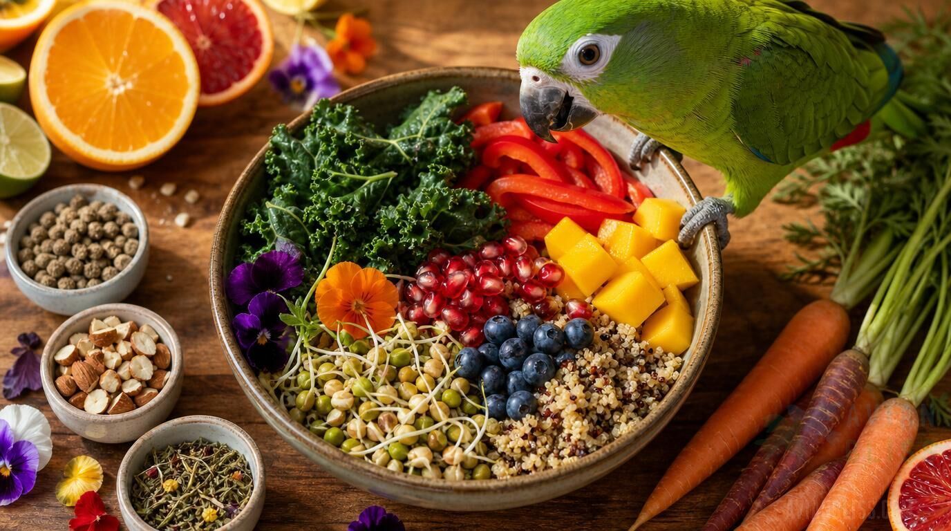 How to Build a Balanced Parrot Diet: Feed Safely by Species
